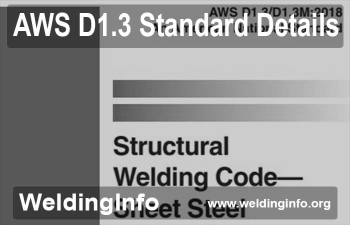 AWS D1.3 Standard Features, Contents, Certification, Applications